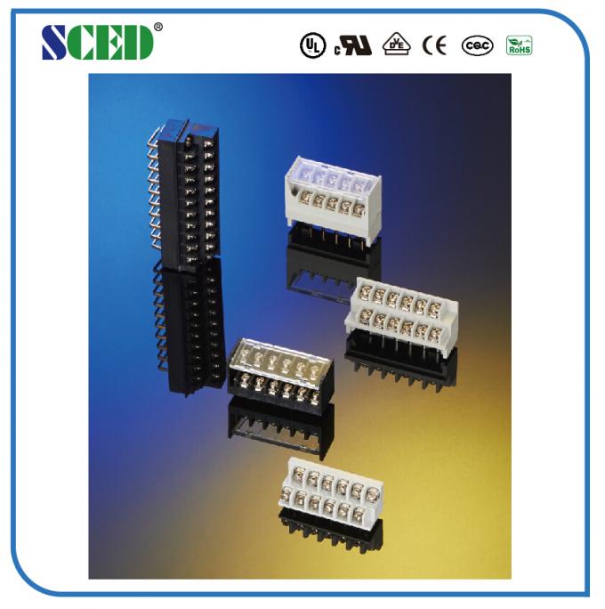 10mm Pitch Power Barrier Terminal Block With 2-20 Poles 15A Brass 16-24 AWG
